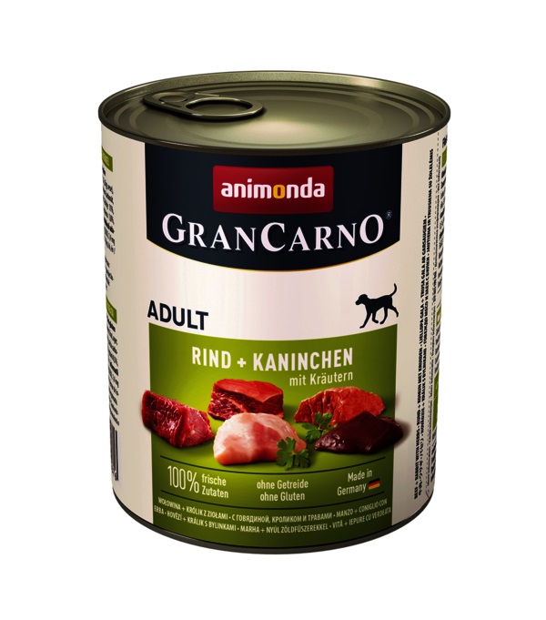 Animonda Gran Carno Adult Beef+Rabbit+Herbs – 6×800 g