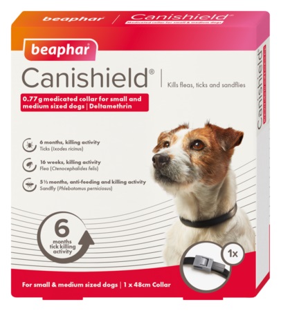 Canishield – S/M antiparazitska ogrlica 48 cm za pse