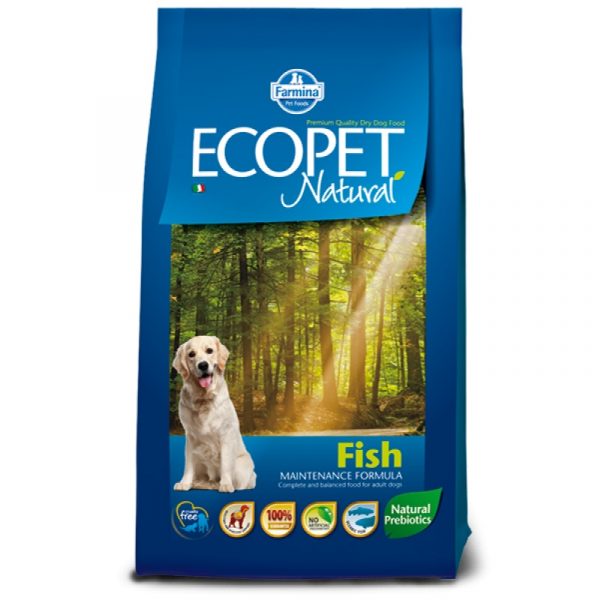 Ecopet Natural Fish Medium – 12 kg
