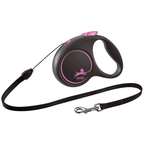 Flexi Black Design S cord 5 m pink