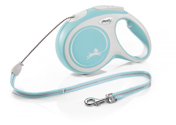 Flexi New Comfort M cord 8 m light blue