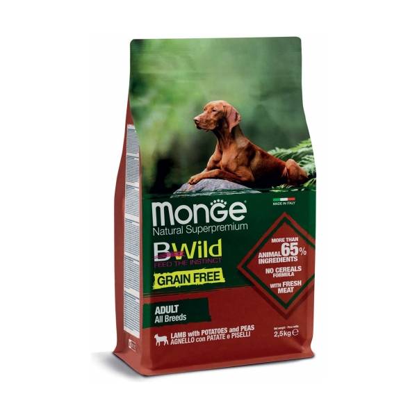 Monge Bwild Grain Free All Breeds Lamb – 12 kg