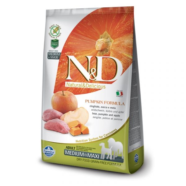 N&D Pumpkin Medium&Maxi Adult Boar&Apple – 12 kg