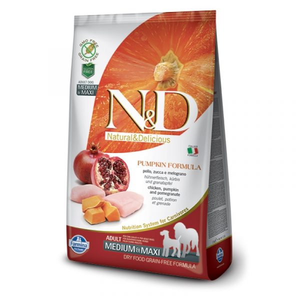 N&D Pumpkin Medium&Maxi Adult Chicken&Pomegranate – 12 kg