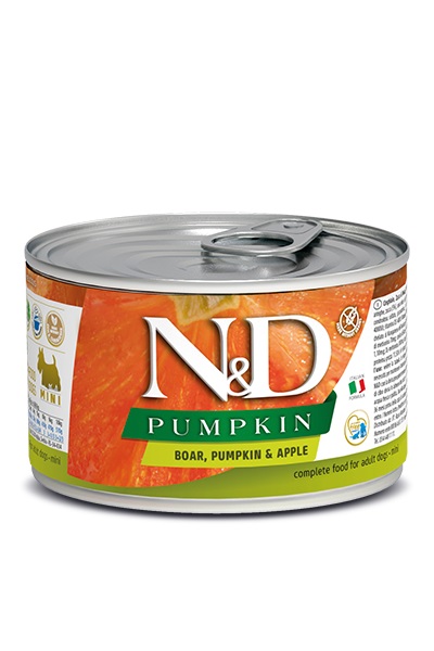 N&D Pumpkin Mini Boar, Pumpkin&Apple – 6×140 g