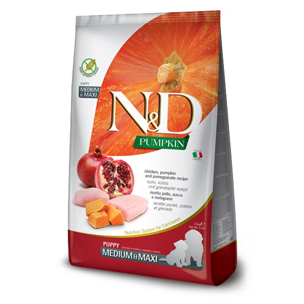 N&D Pumpkin Puppy Medium&Maxi Chicken&Pomegranate – 12 kg