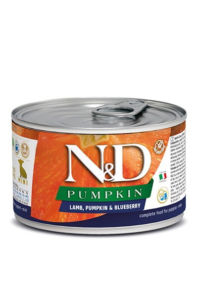 N&D Pumpkin Puppy Mini Lamb&Blueberry – 6×140 g