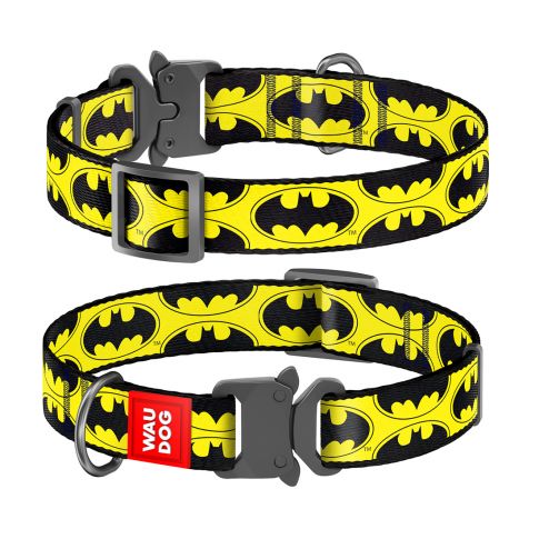 Collar WAUDOG ogrlica za pse sa metalnom kopčom Batman