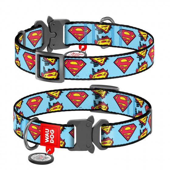 Collar WAUDOG ogrlica za pse sa metalnom kopčom Superman