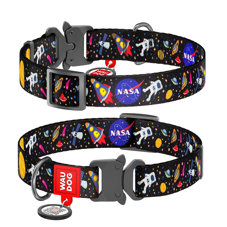 Collar WAUDOG ogrlica za pse sa metalnom kopčom NASA