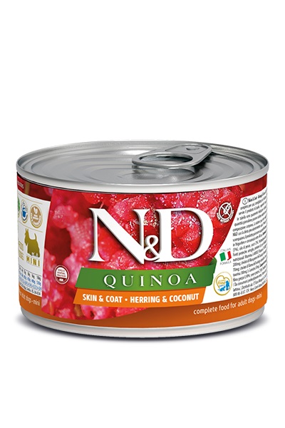 N&D Quinoa Mini Skin&Coat Herring – 6×140 g