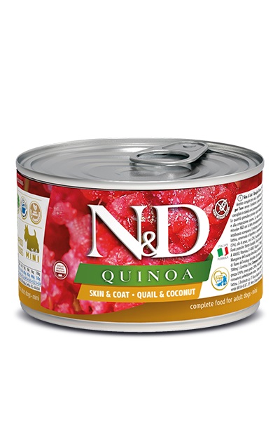 N&D Quinoa Mini Skin&Coat Quail – 6×140 g