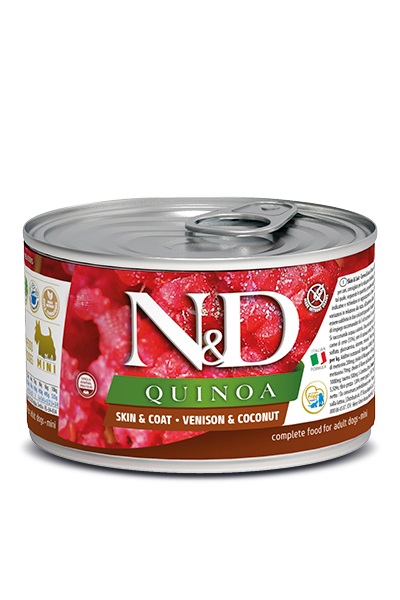 N&D Quinoa Mini Skin&Coat Venison – 6×140 g