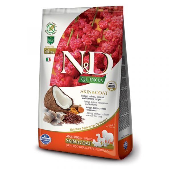 N&D Quinoa Skin&Coat Herring – 7 kg