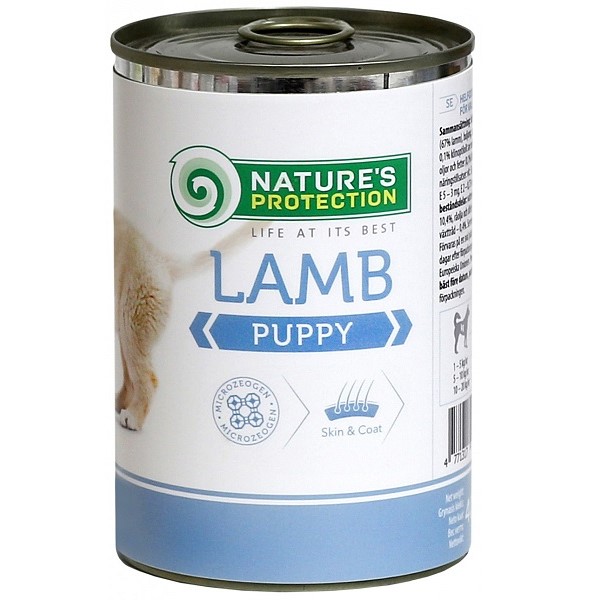 NATURE’S PROTECTION Can Puppy Lamb – 6×400 g