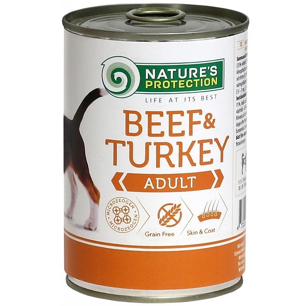 NATURE’S PROTECTION Can Adult Beef&Turkey – 6×400 g