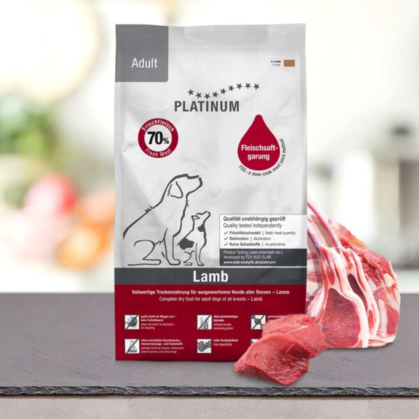 Platinum Adult Lamb+Rice – 1,5 kg