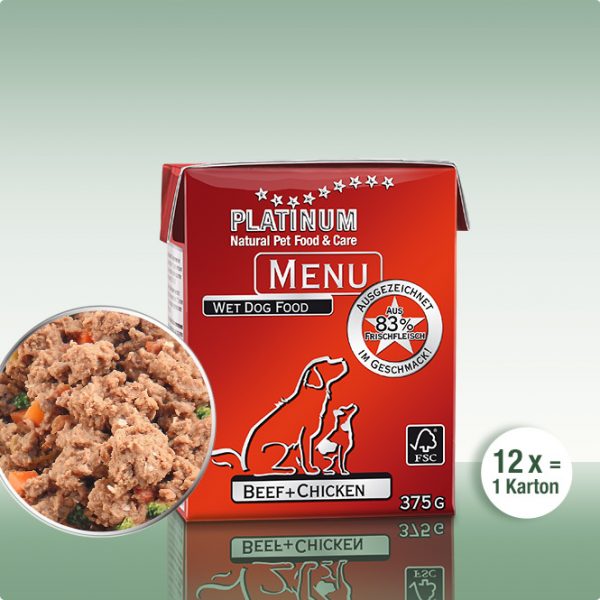 Platinum Menu Beef+Chicken – 12×375 g