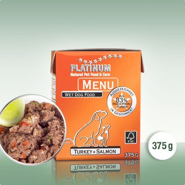 Platinum Menu Turkey+Salmon – 12×375 g