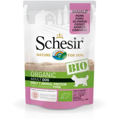 Schesir Dog BIO Organic Svinjetina – 12×85 g