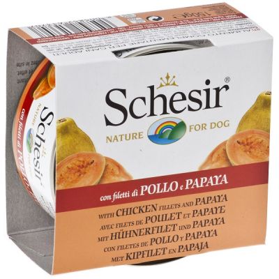 Schesir Dog Piletina i Papaja – 6×150 g