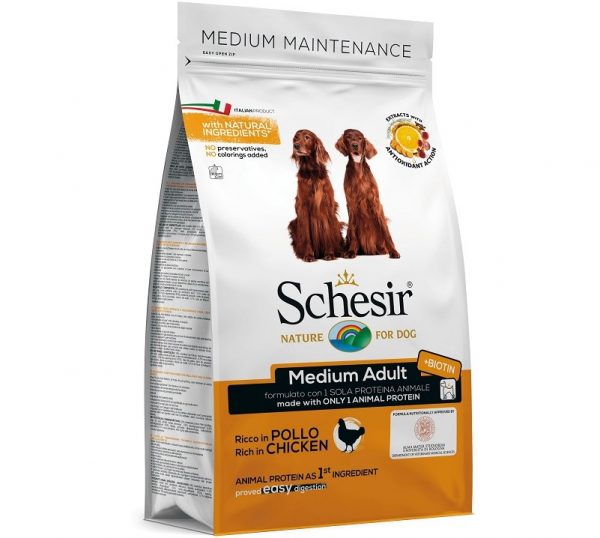 Schesir Dry Dog Medium Adult Chicken – 12 kg