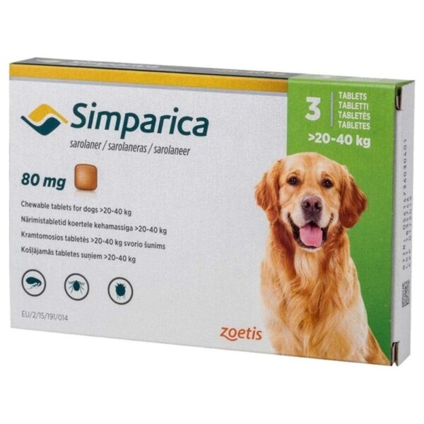 Simparica – za pse 20-40 kg