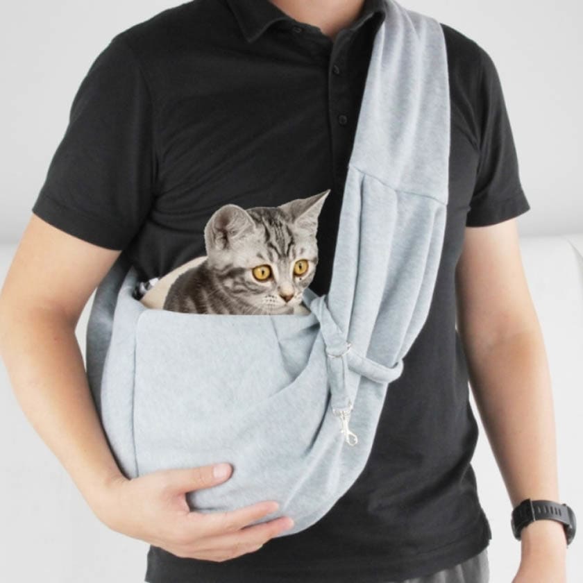 Pawise torba za rame za pse i mačke Siva