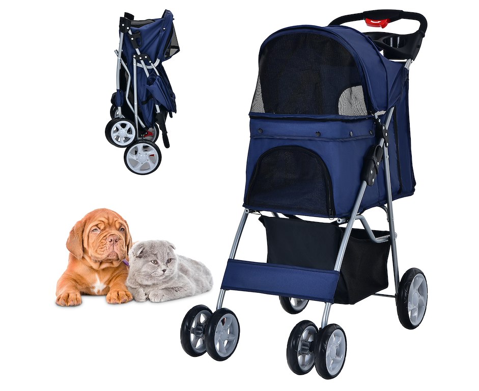 Pawise Pet Carrier Stroller kolica pse i mačke Teget