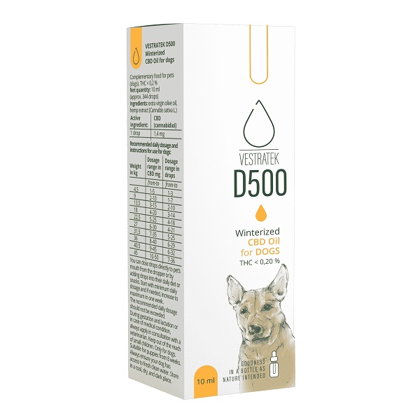 VESTRATEK D500 CBD Ulje za pse – 10 ml