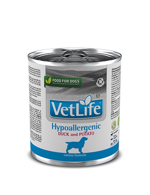 Vet Life Hypoallergenic Duck and Potato – 6×300 g