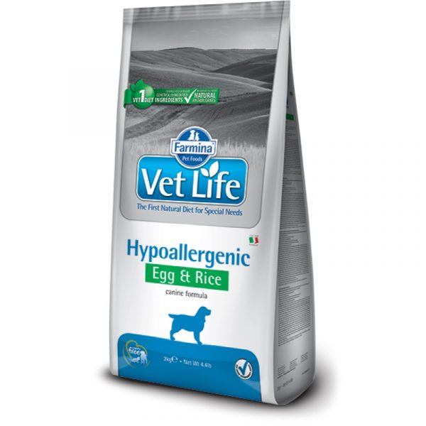 Vet Life Hypoallergenic Egg & Rice – 12 kg