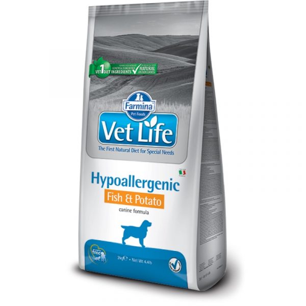 Vet Life Hypoallergenic Fish & Potato – 12 kg