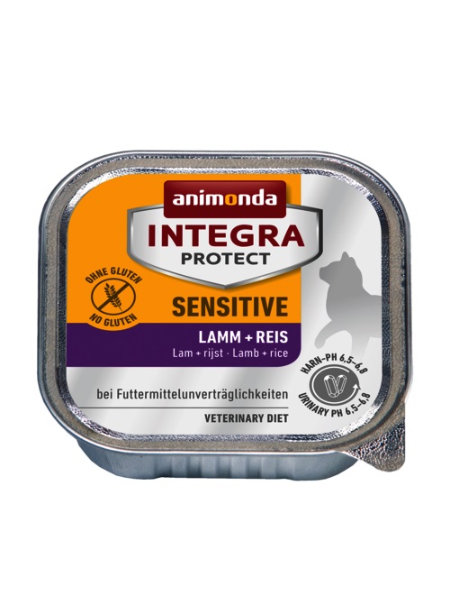 Animonda Integra Protect Cat Sensitive Lamb+Rice – 16×100 g