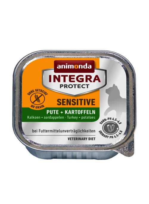 Animonda Integra Protect Cat Sensitive Turkey+Potatoes – 16×100 g