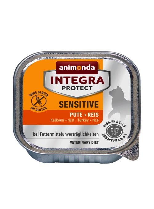 Animonda Integra Protect Cat Sensitive Turkey+Rice – 16×100 g