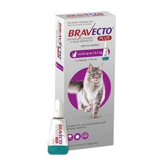 BRAVECTO Plus Cat – spot-on za mačke 6,25-12,5 kg