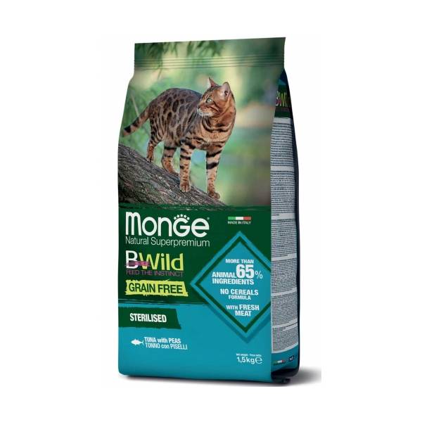 Monge Bwild Cat Grain Free Sterilised Tuna – 1,5 kg