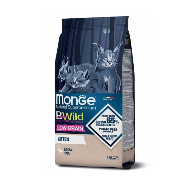 Monge Bwild Kitten Low Grain Goose – 1,5 kg