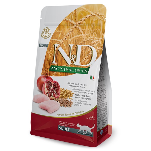 N&D Ancestral Grain Cat Chicken&Pomegranate – 1,5 kg