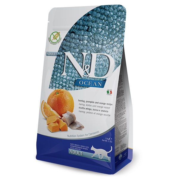 N&D Ocean Cat Herring, Pumpkin&Orange – 1,5 kg