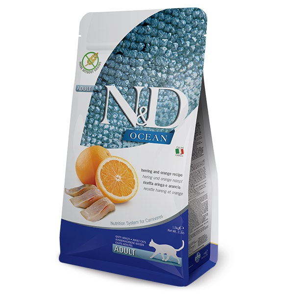 N&D Ocean Cat Herring&Orange – 1,5 kg