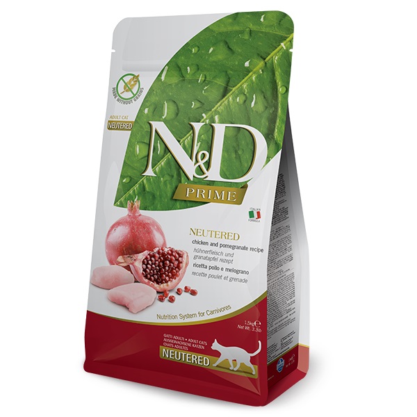 N&D Prime Cat Chicken&Pomegranate Neutered – 1,5 kg