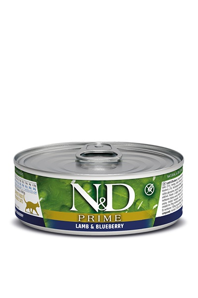 N&D Prime Cat Lamb&Blueberry – 12×80 g