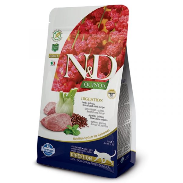 N&D Quinoa Cat Digestion Lamb – 1,5 kg