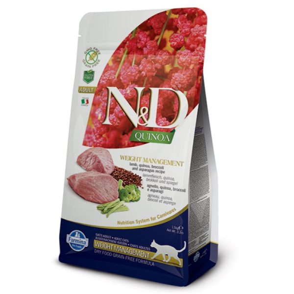 N&D Quinoa Cat Weight Management Lamb – 1,5 kg