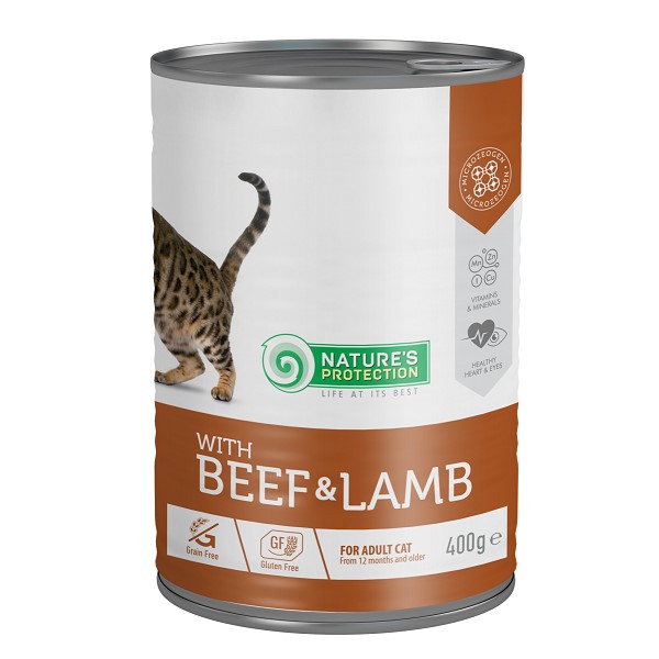 NATURE’S PROTECTION Can Adult Beef&Lamb – 6×400 g