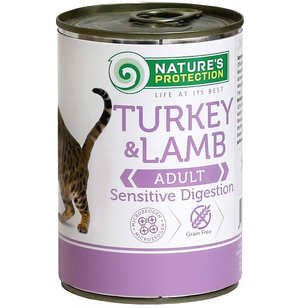NATURE’S PROTECTION Can Sensitive Digestion Turkey&Lamb – 6×400 g