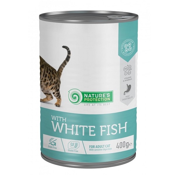 NATURE’S PROTECTION Can Sensitive Digestion White Fish – 6×400 g
