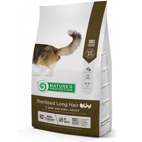 NATURE’S PROTECTION Sterilised Cat Long Hair – 2 kg